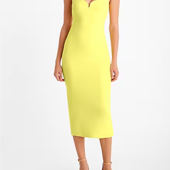 Express | Dresses | Body Contour Vwire Sleeveless Midi Dress | Poshmark